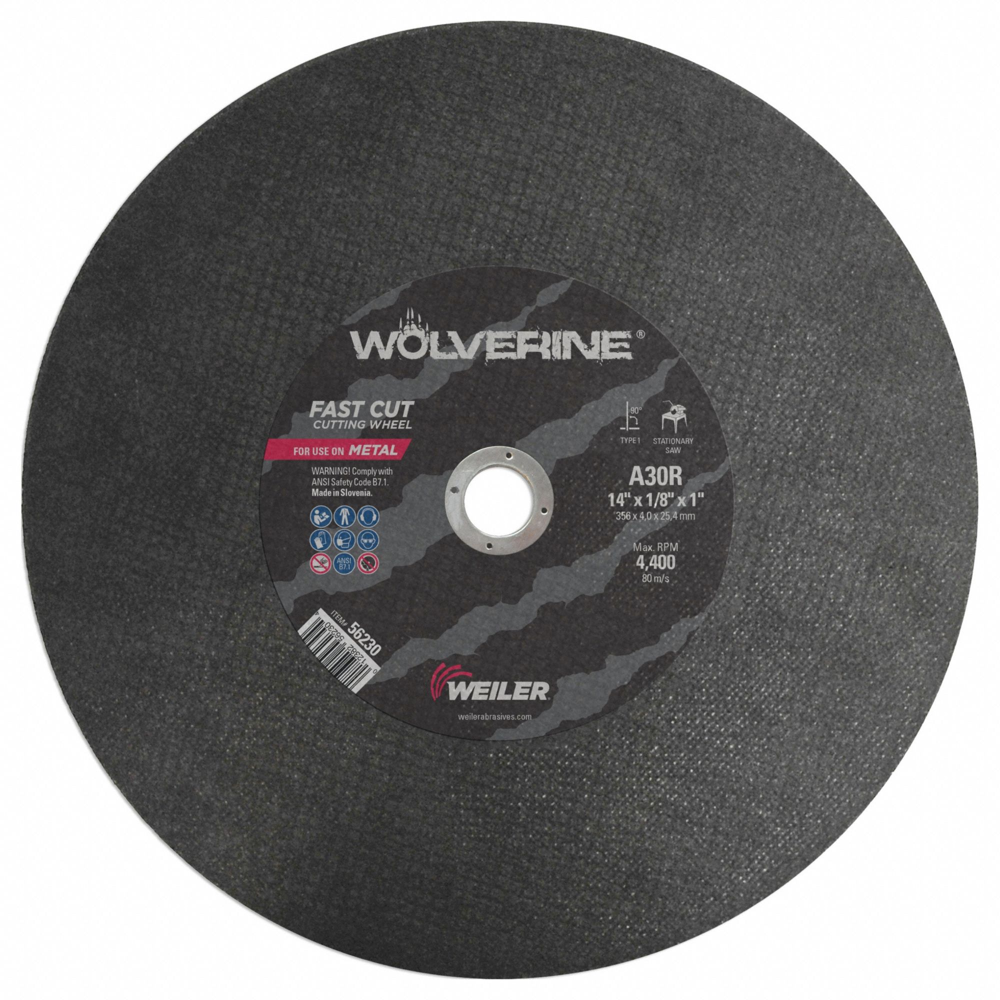 WOLVERINE, 1/8 in, Abrasive Cut-Off Wheel - 43VN23|56230 - Grainger
