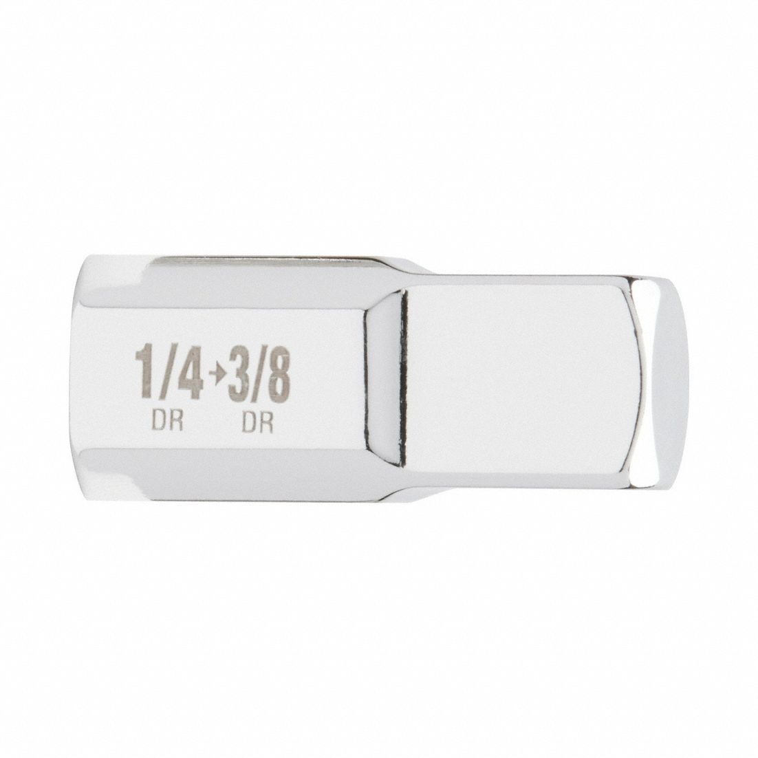 MILWAUKEE, 3/8 in Output Drive Size, Square, Drive Adapter 1/4 in to 3/ ...