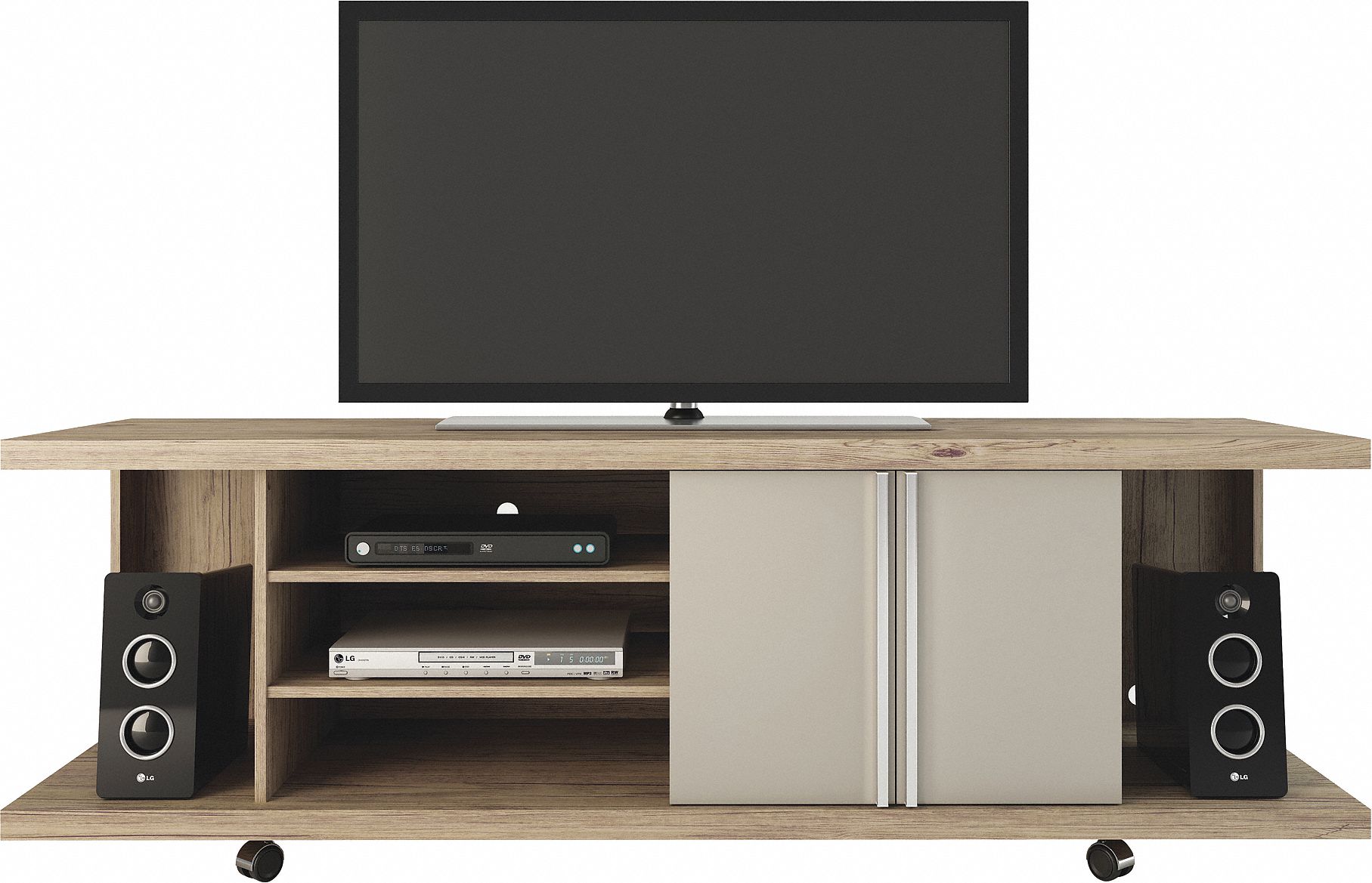 TV Stand,Nature/Nude - Grainger