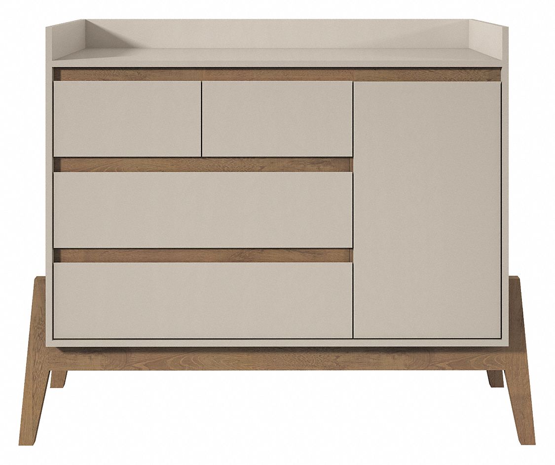 Dresser,4 Full Drawers,White,49" W - Grainger