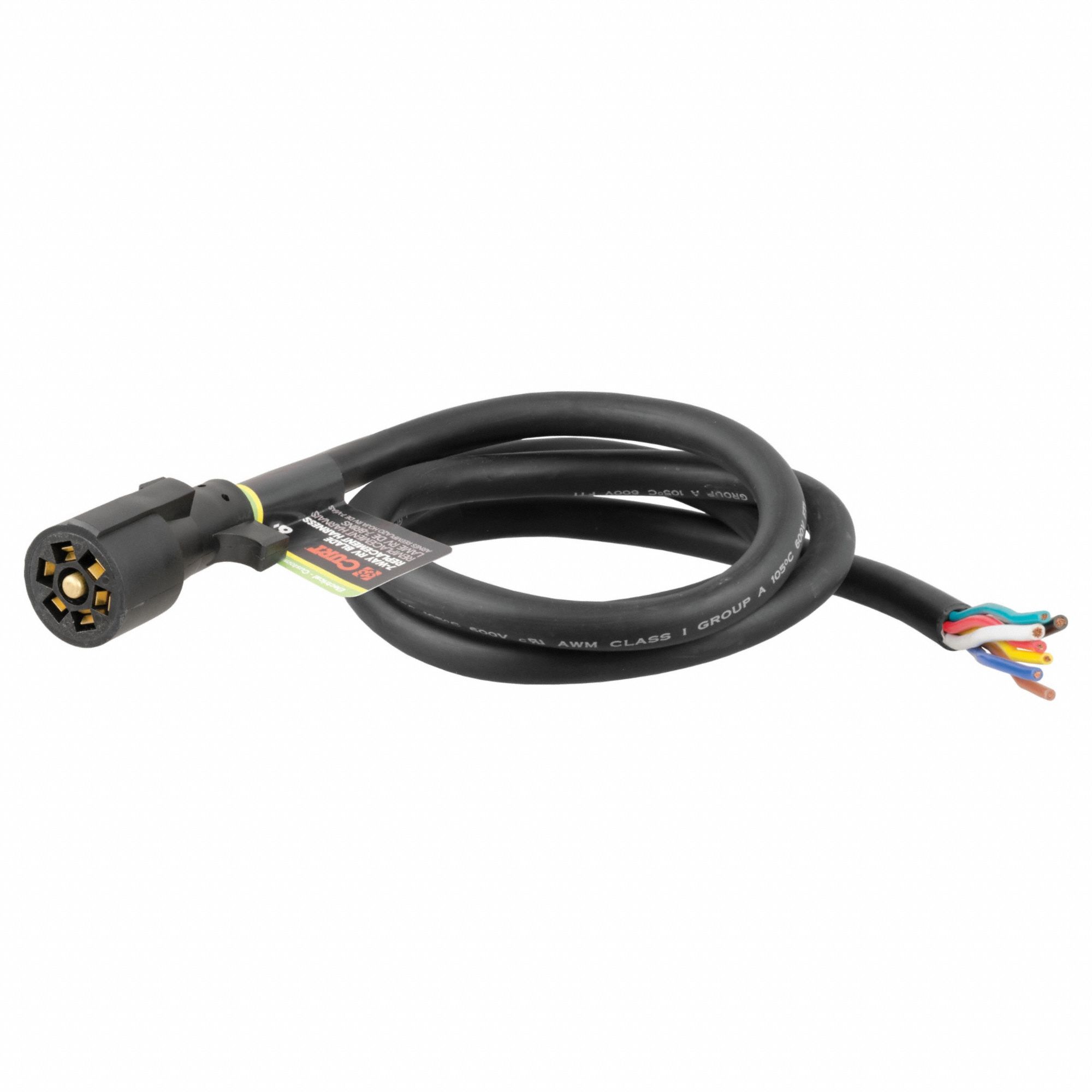 CURT, 7-Way Blade, 6 ft Wire Lg, Automotive Electrical Plug - 809M89 ...