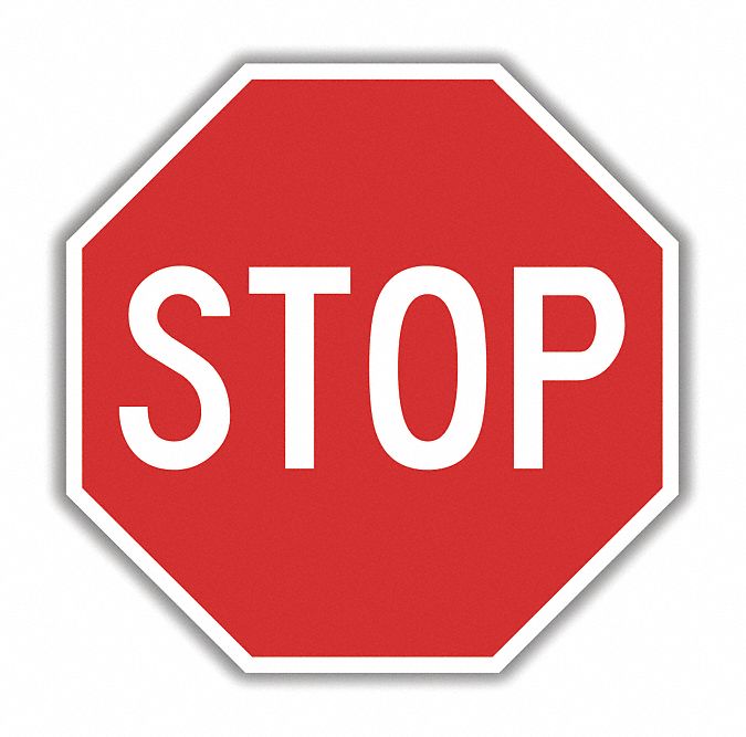 Stop Sign,18" x 18" x .063 HIP - Grainger