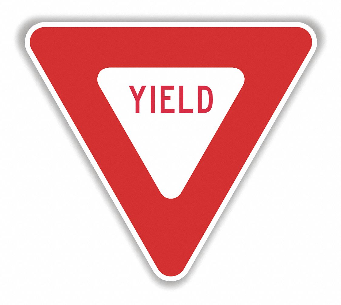 Yield Sign,24" x 24" x 24" x .080 HIP - Grainger