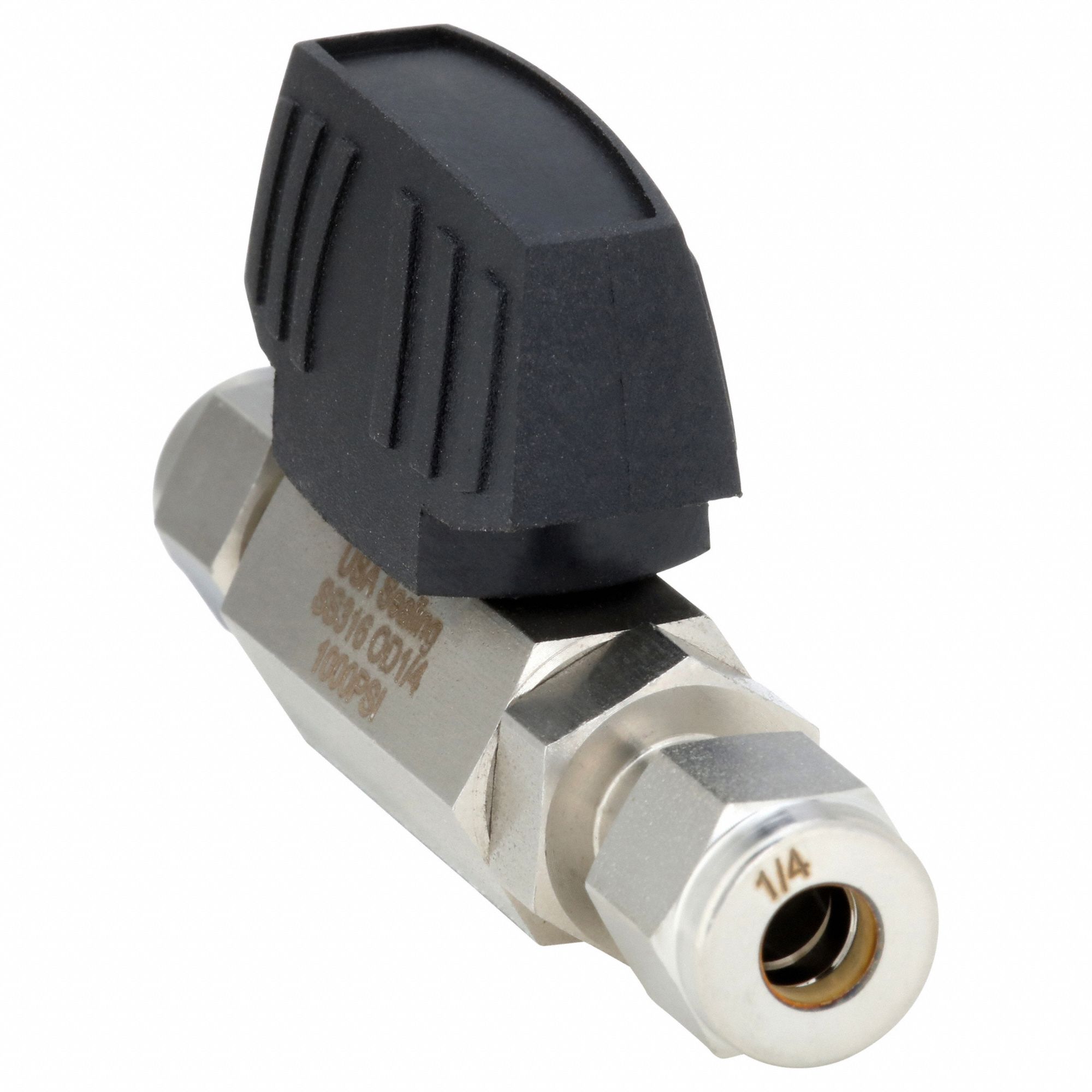 USA INDUSTRIALS, 1/4 in, 316 Stainless Steel, Manual Two-Way Ball Valve ... USA INDUSTRIALS, 1/4 in, 316 Stainless Steel, Manual Two-Way Ball Valve ...