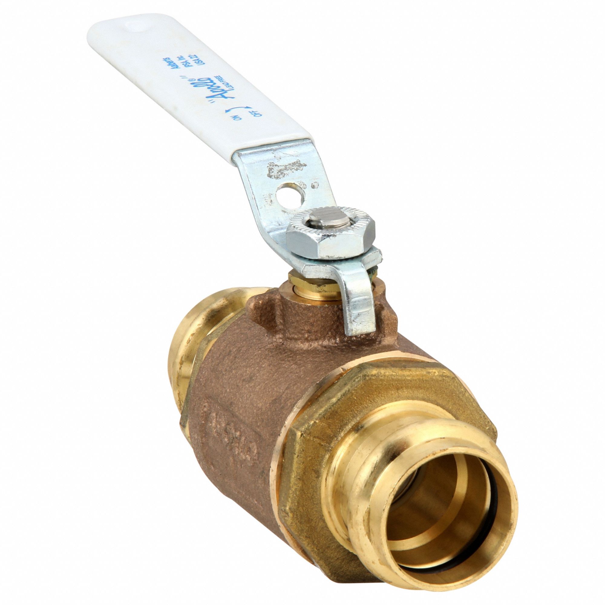 APOLLO, 1 in Size, Brass/Bronze, Manual Two-Way Ball Valve - 56ED98|77WLF14501A - Grainger