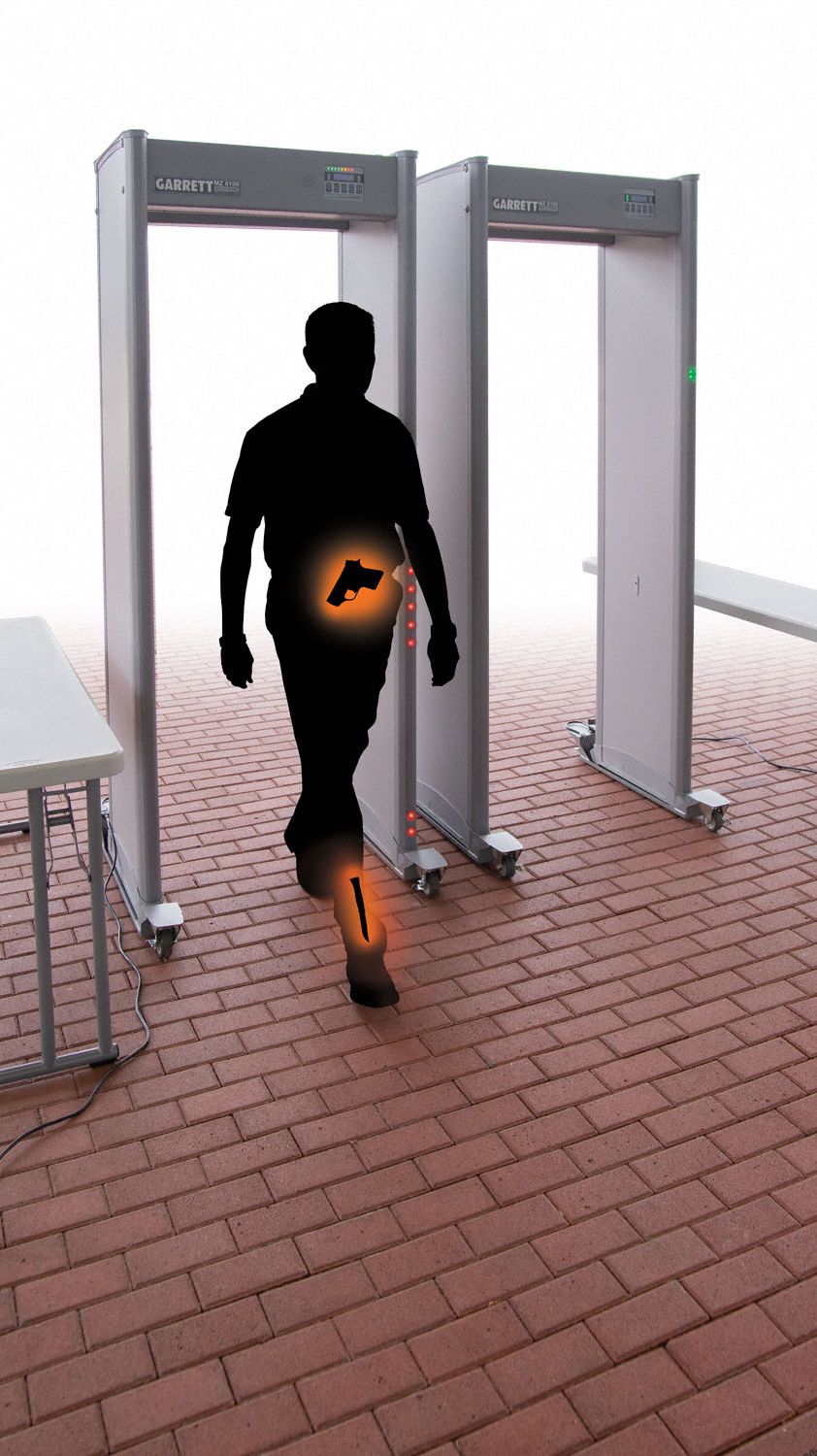 GARRETT METAL DETECTORS Walk-Through Metal Detector, 1-1/2 Scan Depth ...