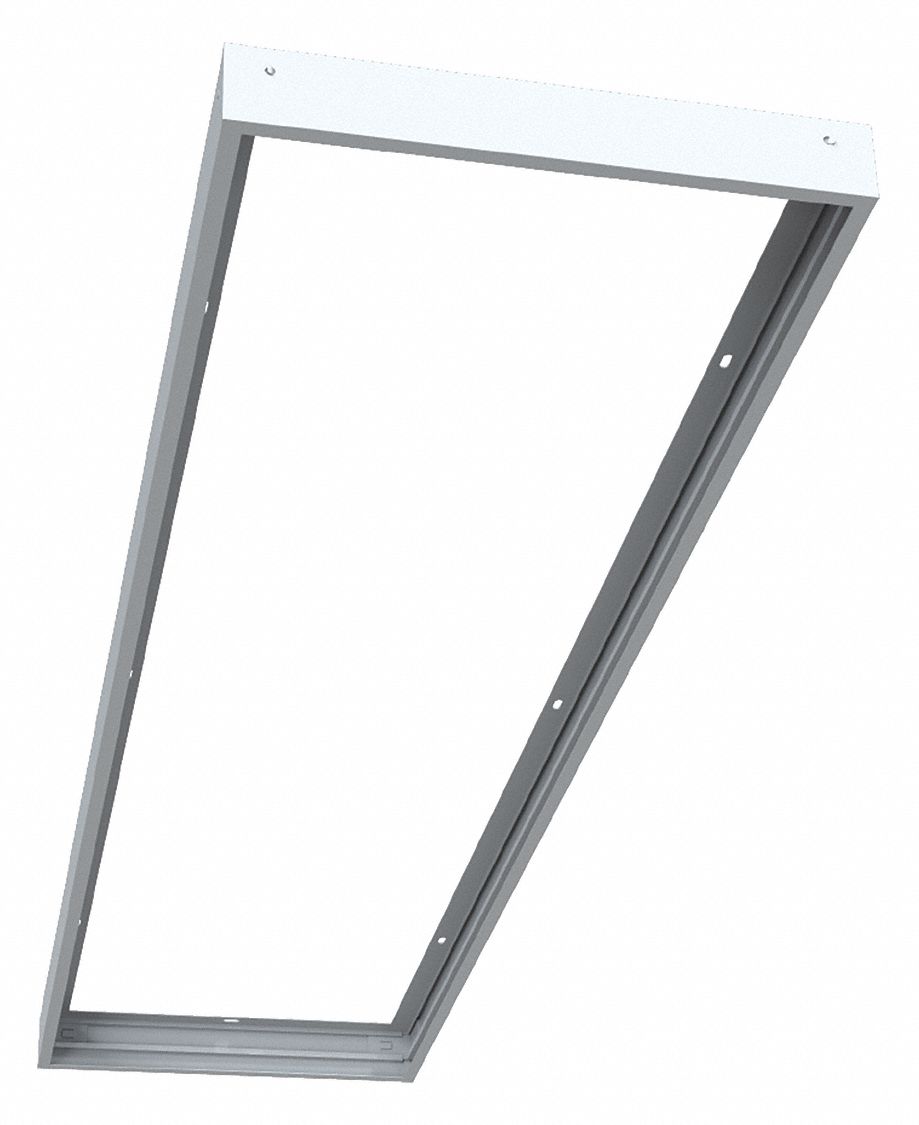 COLUMBIA LIGHTING FLAT PANEL SURFACE MOUNT KIT, ALUMINUM, WHITE, 12 1/6 ...