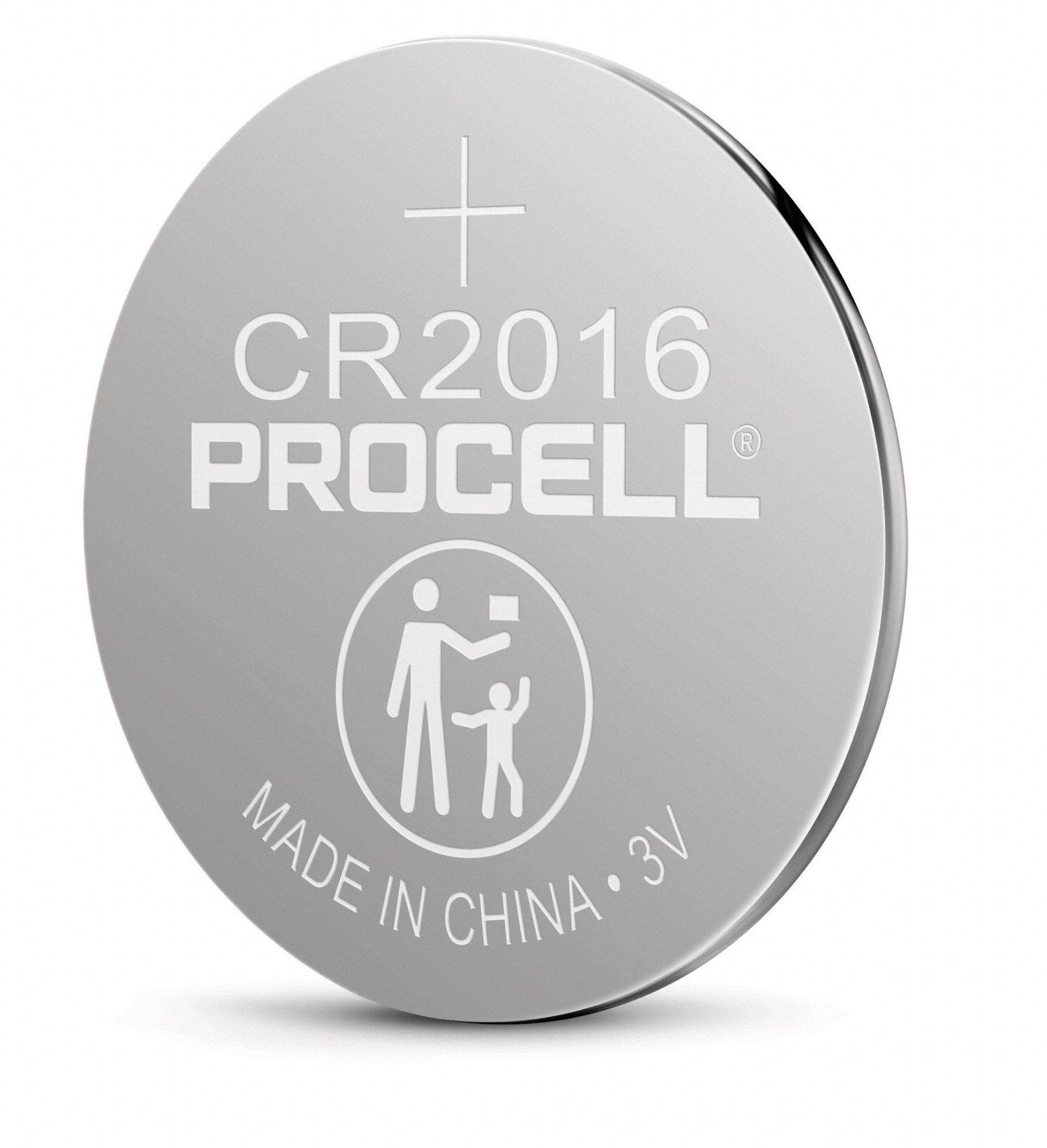 DURACELL PROCELL Coin Cell Battery: 2016 Battery Size, Lithium, 110 mAh ...