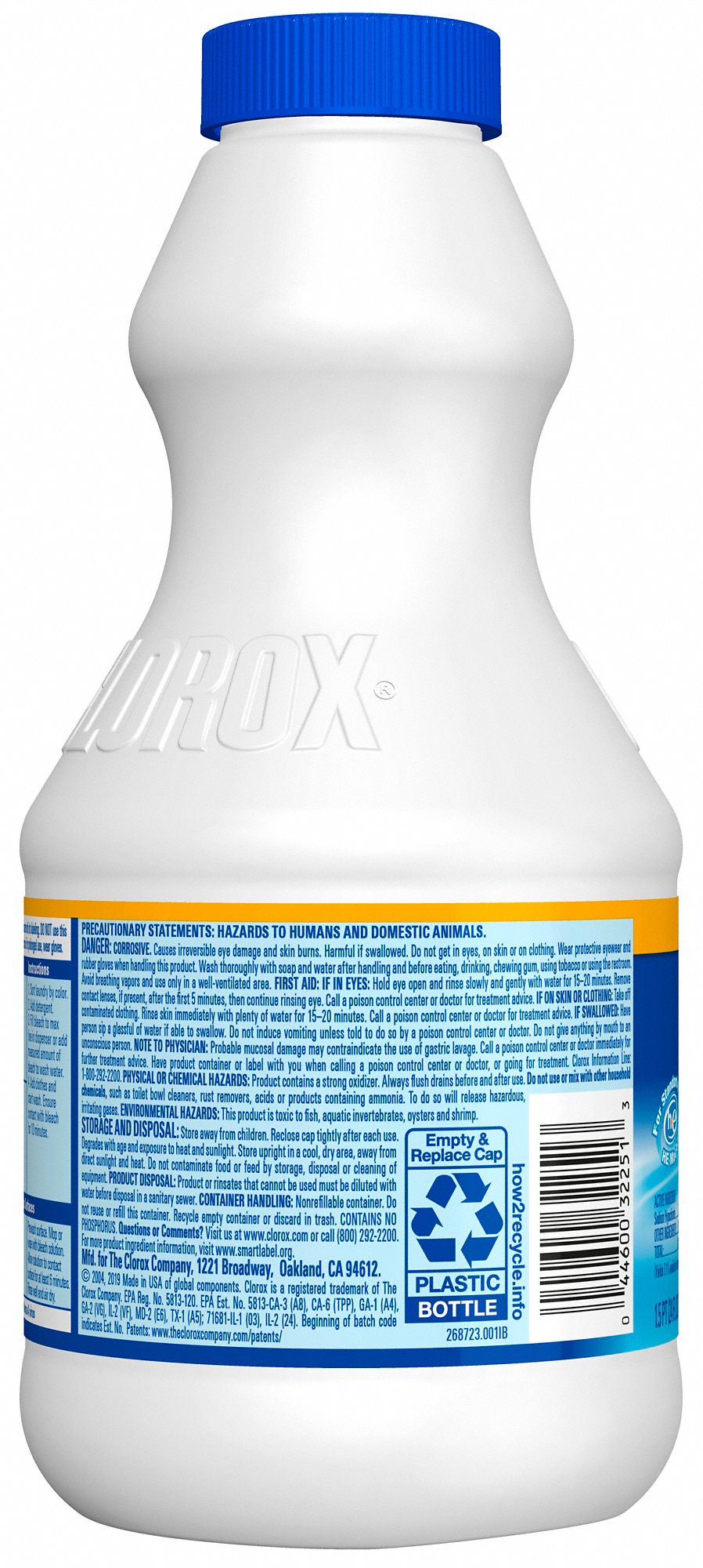CLOROX Bleach: Bottle, 24 oz Container Size, Concentrated, Liquid ...