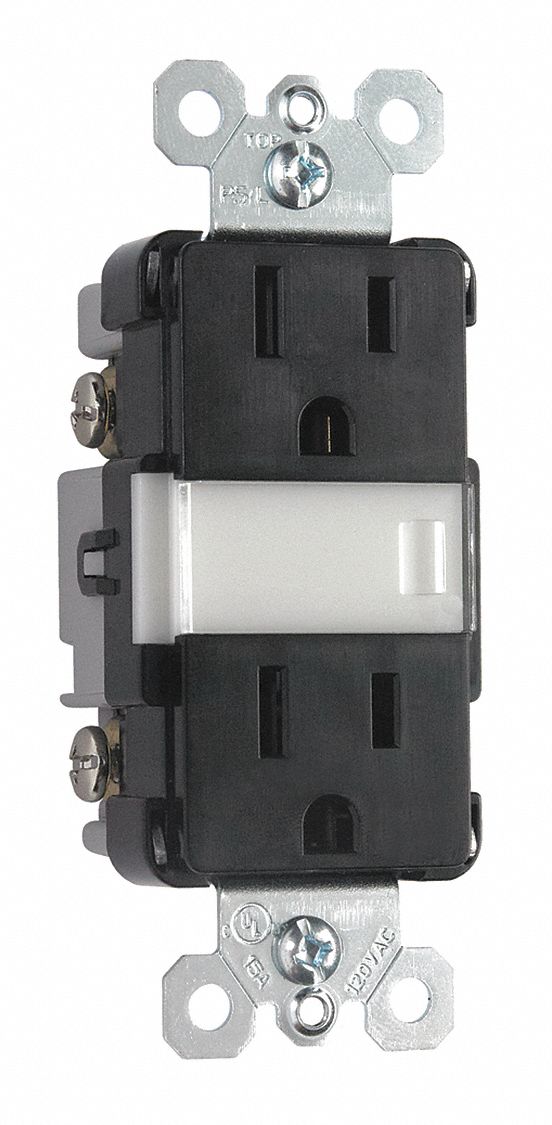 LEGRAND, Duplex, Black, Combination Device - 56FN13|NTL885TRBKCC6 ...