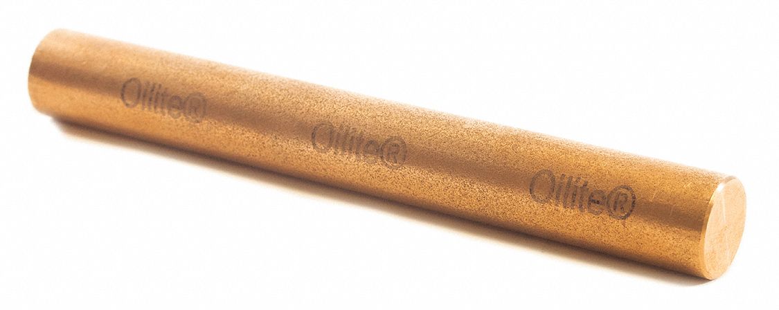 1 1/2 in Outside Dia, 6.5 in Overall Lg, Oilite Bronze Rod - 56FT88|BB ...
