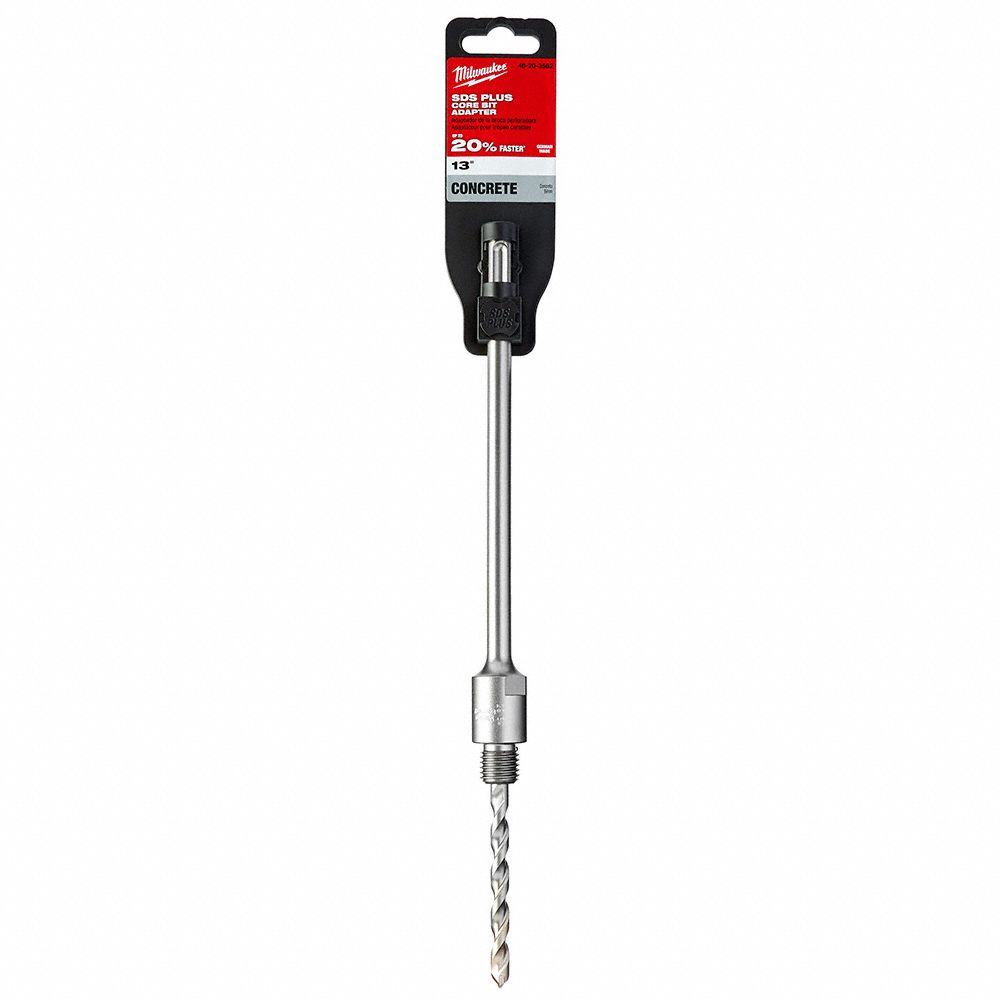 MILWAUKEE One Piece Core Bit Accessory: 13 in Overall Lg, SDS Plus ...