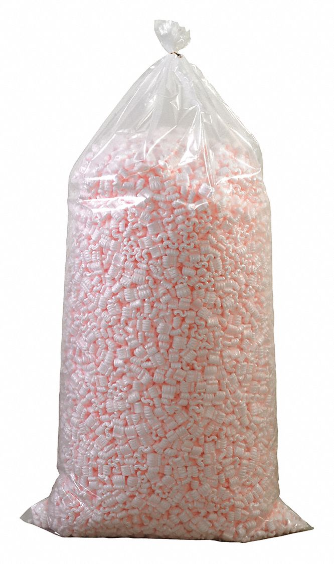 7 cu ft Bag Size, Pink, Packing Peanuts - 56GL66|56GL66 - Grainger
