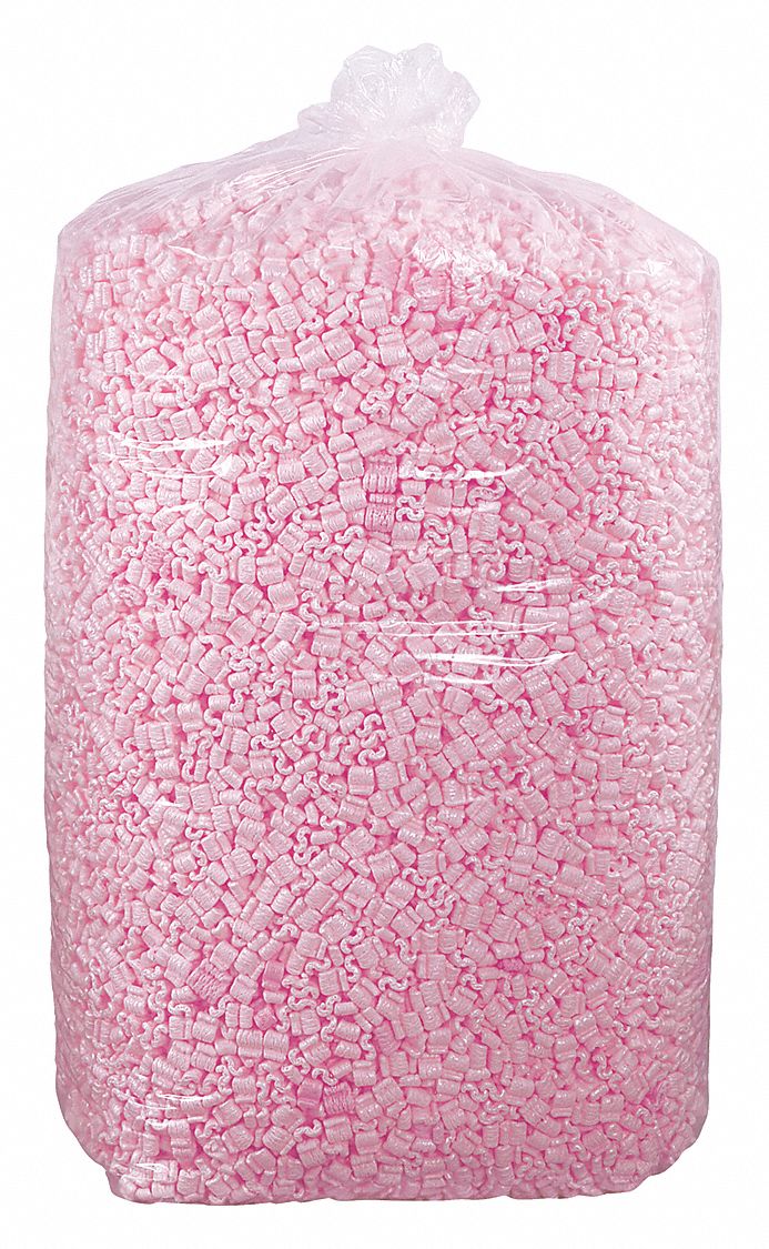 20 cu ft Bag Size, Pink, Packing Peanuts - 56GL67|56GL67 - Grainger