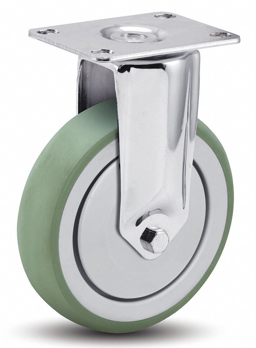MEDCASTER, Rigid, No Brake, Plate Caster - 56HC77|SS05AMX125RGTP01 ...