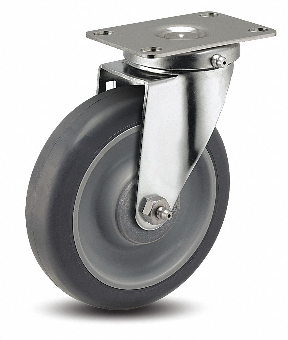 MEDCASTER, Swivel, No Brake, Plate Caster - 56HC86|AC06HSP125SWTP01 ...