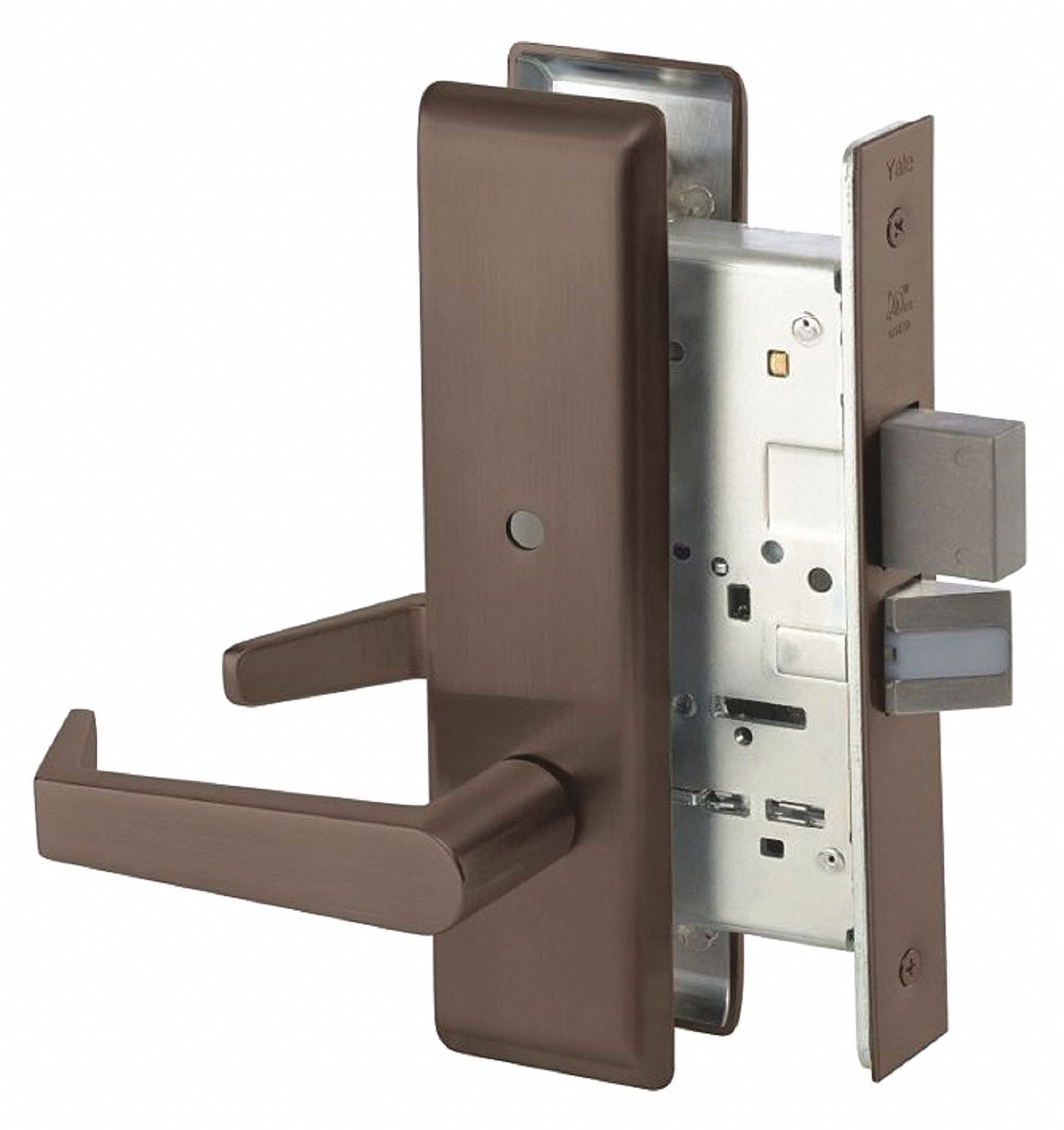 YALE, Privacy Lever Locksets, Bronze, Door Lockset - 56HK20|8802FL AUCN ...
