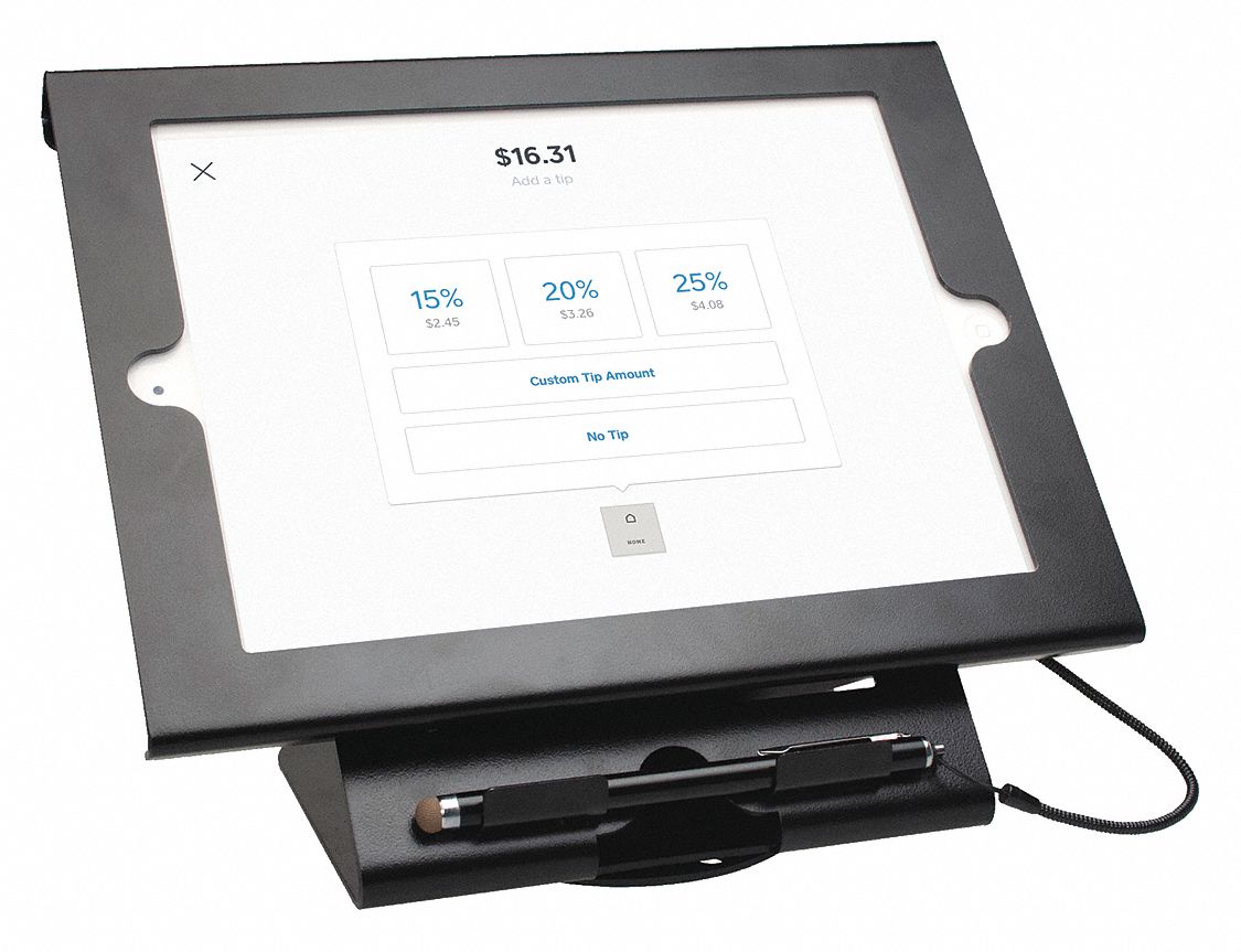 Security Kiosk Stand,9-27/32" L,Black - Grainger