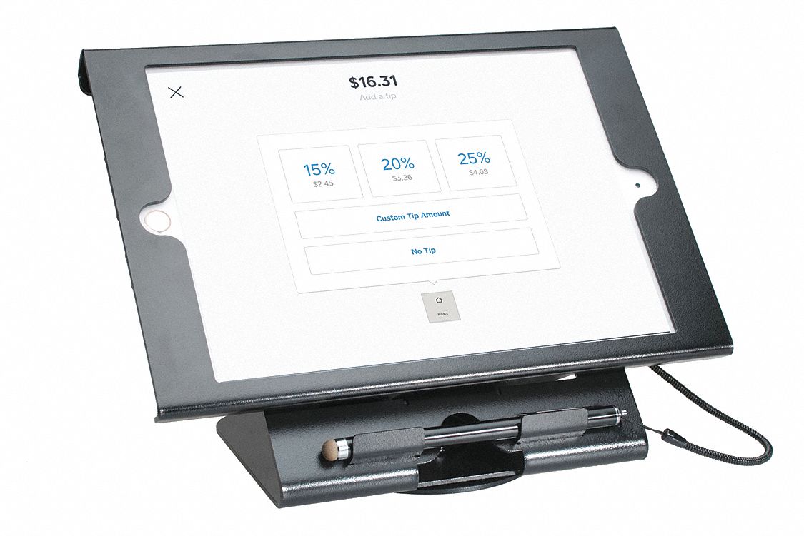 Security Kiosk Stand,9-27/32" L,Black - Grainger