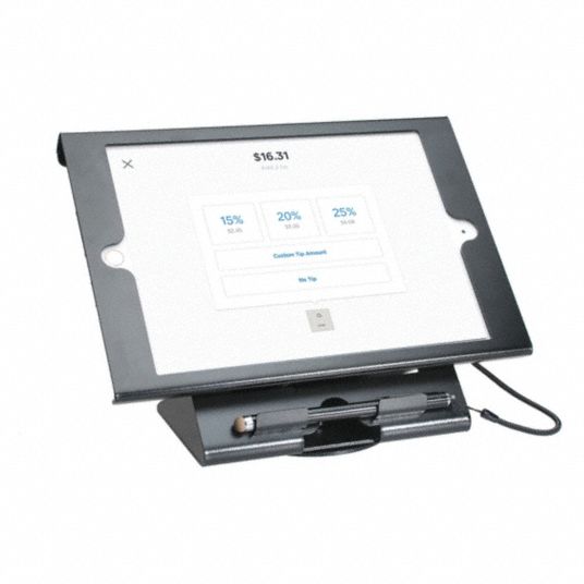 Security Kiosk Stand,9-27/32" L,Black - Grainger