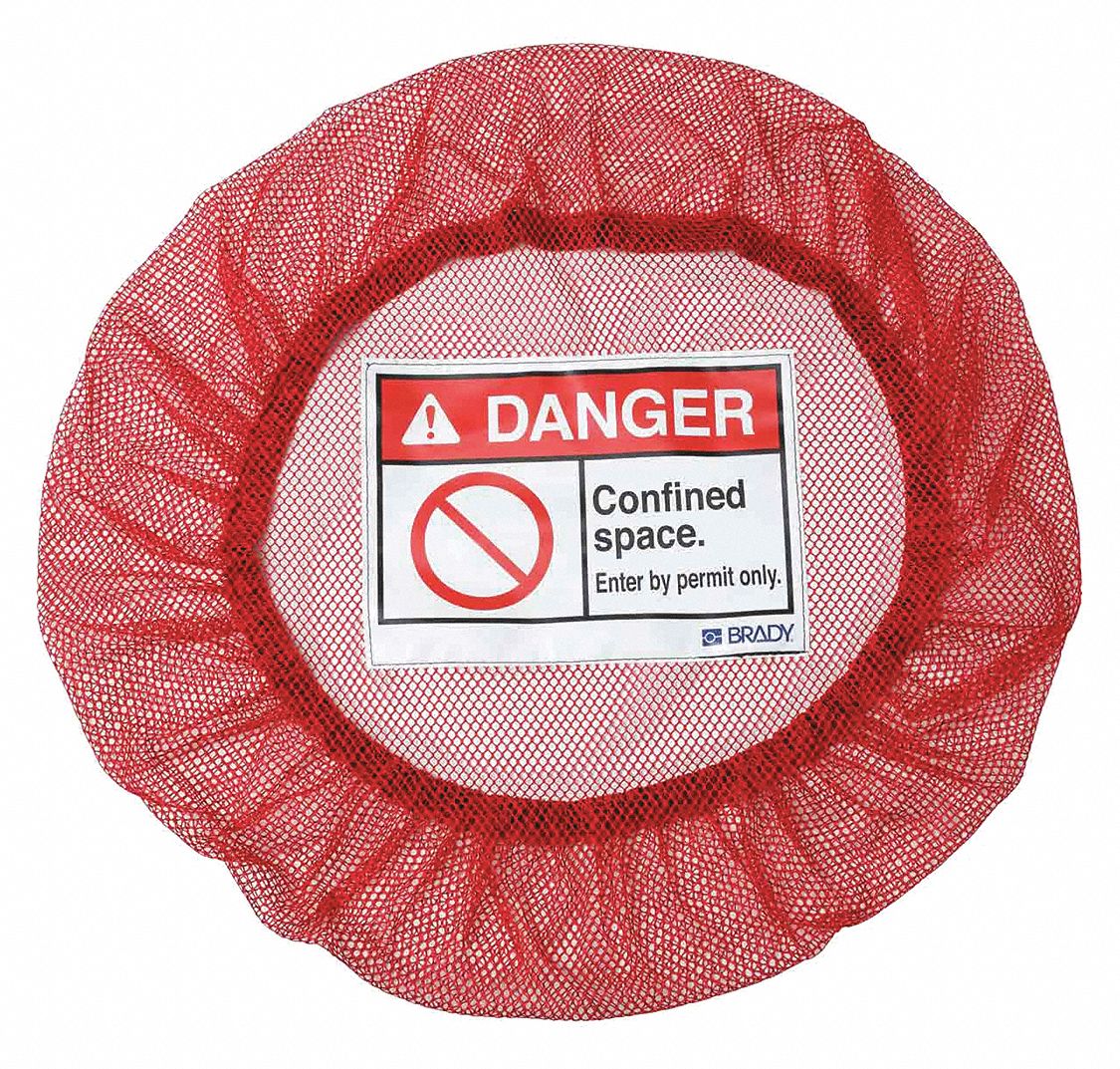 BRADY, PVC/Poylester, Danger, Confined Space Covers - 56HV59|151065 ...