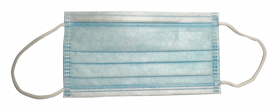Disposable Flat Mask, Dual, Non Adjustable, Nose Clip Yes, Blue White ...