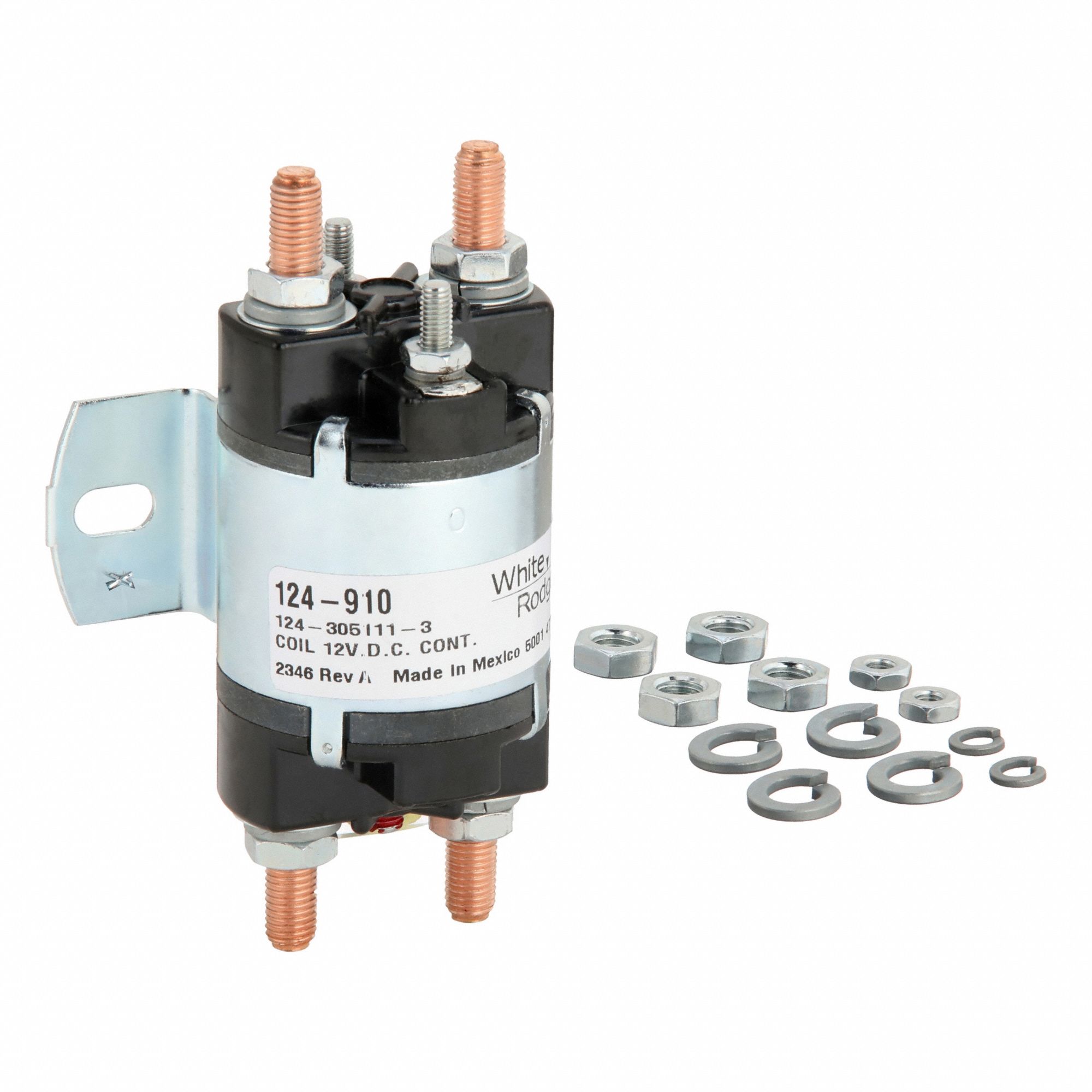 100 A Current Rating, 12 V DC Coil Volt, DC Contactor - 56JF04|124-910 ...