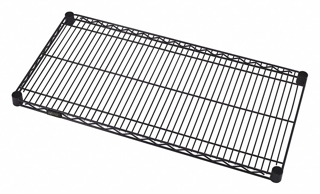 QUANTUM, 24 in x 12 in, 1 Shelves, Wire Shelf - 56JF22|1224BK - Grainger