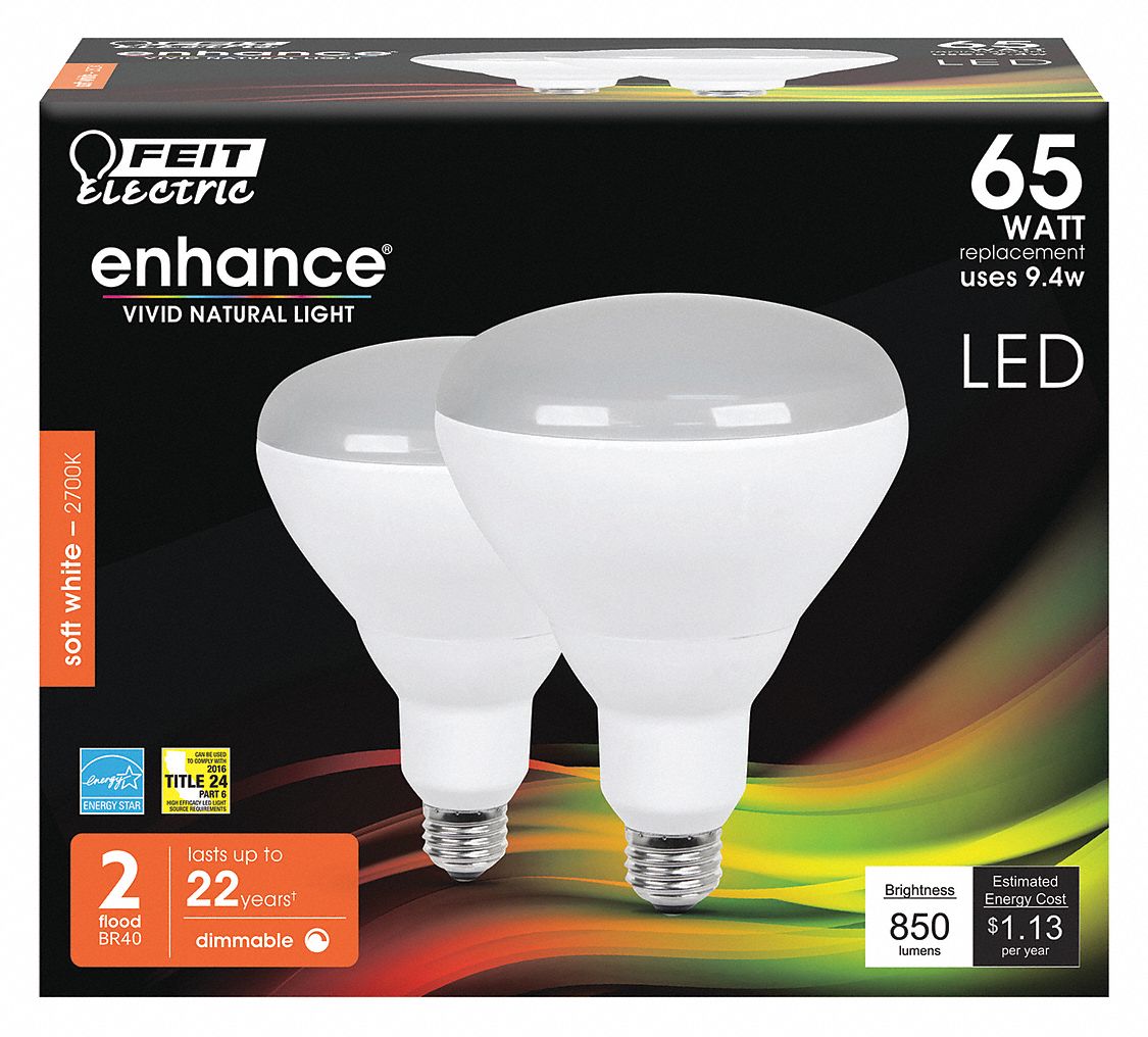 FEIT ELECTRIC, LED, BR40, Compact LED Bulb - 56JH53|BR40DM/927CA/2 ...