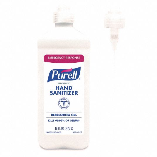 PURELL, Fragrance Free, Ethyl Alcohol, Hand Sanitizer - 56JH96|9636-12 ...
