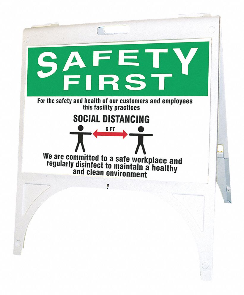 18 in x 24 in x 1/8 in Nominal Sign Size, Plastic, Safety Sign - 56JU85 ...
