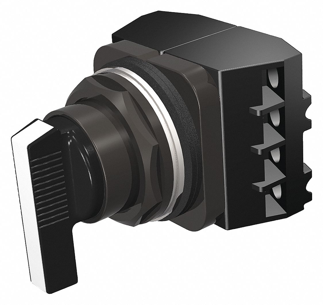 SIEMENS, 30 mm Panel Mounting Size, 3 Positions, Selector Switch ...