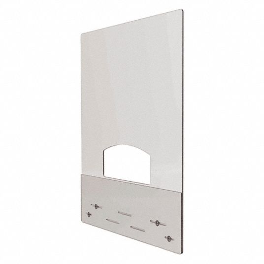 Acrylic, 38 in Overall Ht, Mounted Sneeze Guard - 56KA10|PBCMA3138P ...