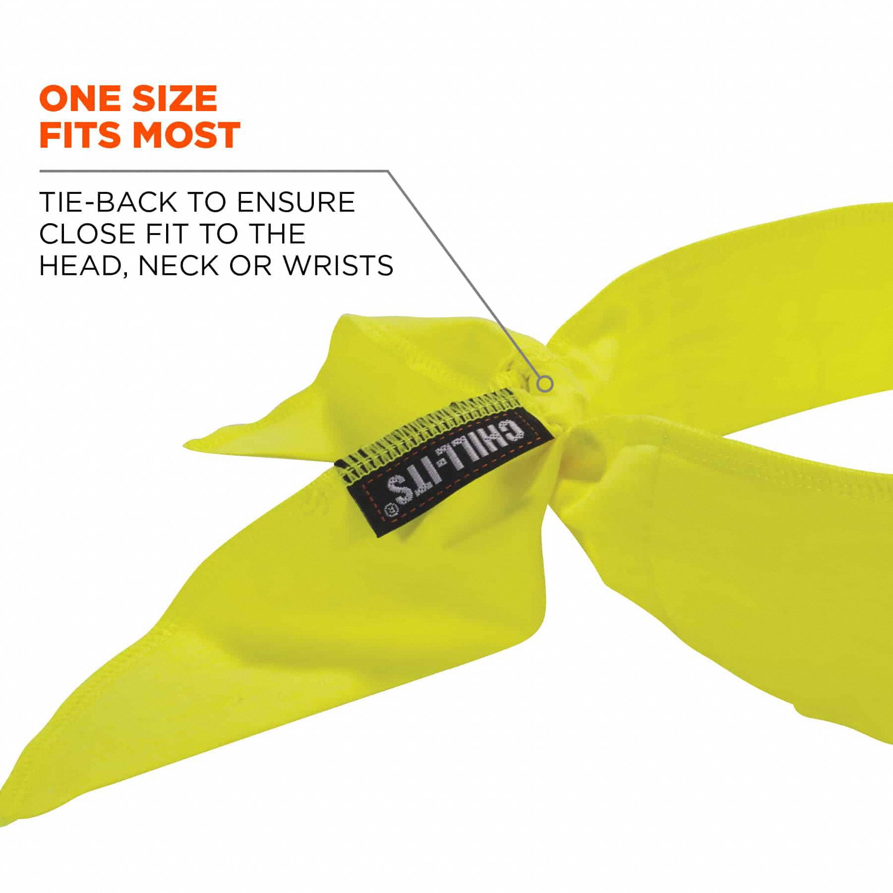 CHILL-ITS BY ERGODYNE Evaporative Cooling Bandana: Lime, Universal ...
