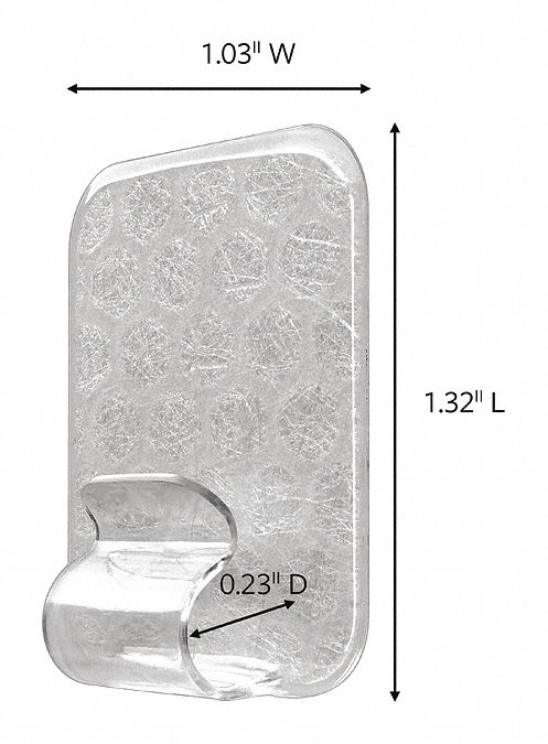 Command 1 2 Lb Wt Capacity 1 Points Per Hook Hook 56ke62 17840clr 6es Grainger