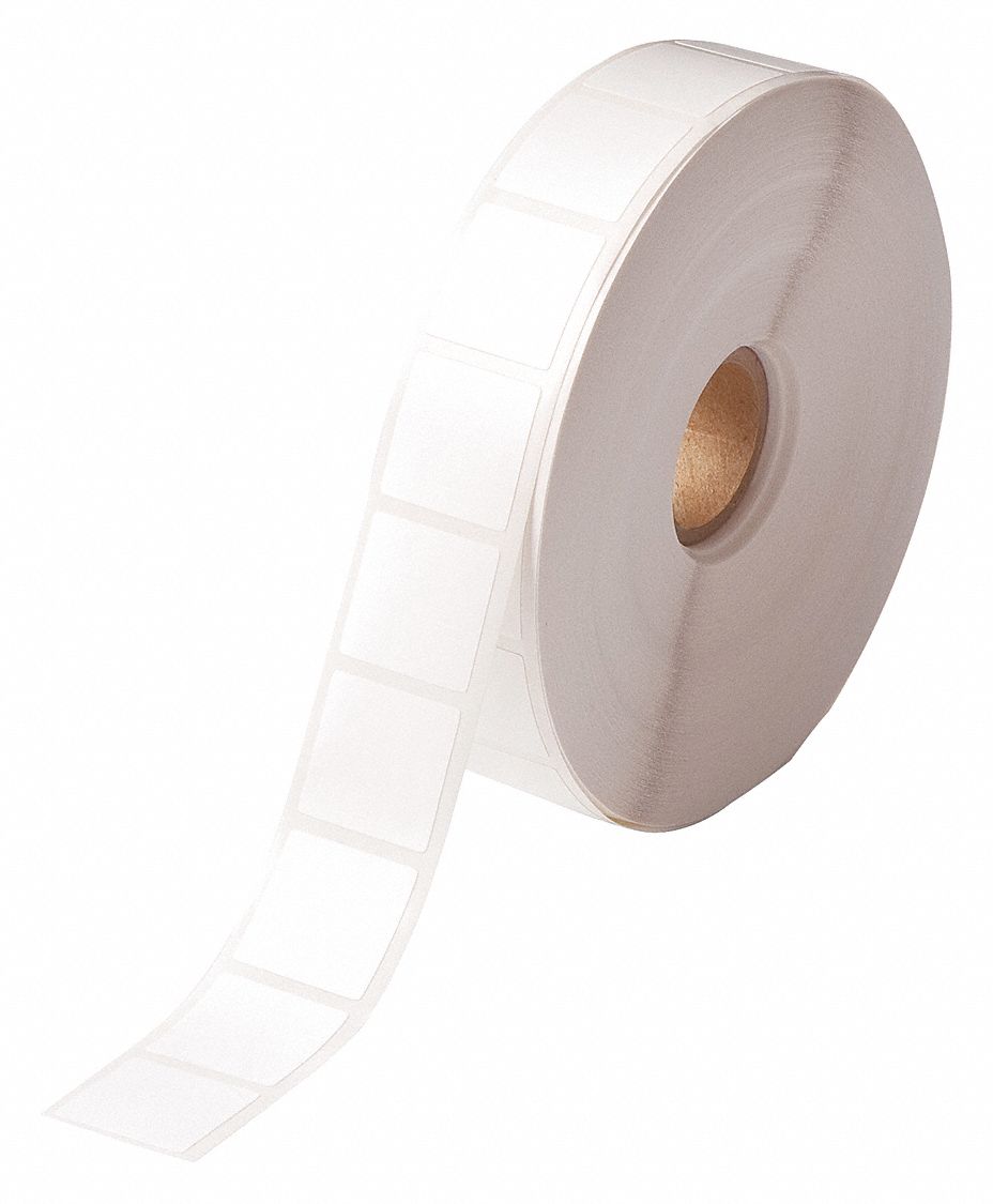7/8 in x 7/8 in, Autoclavable Polyester, Precut Label Roll - 56KF89|THT ...