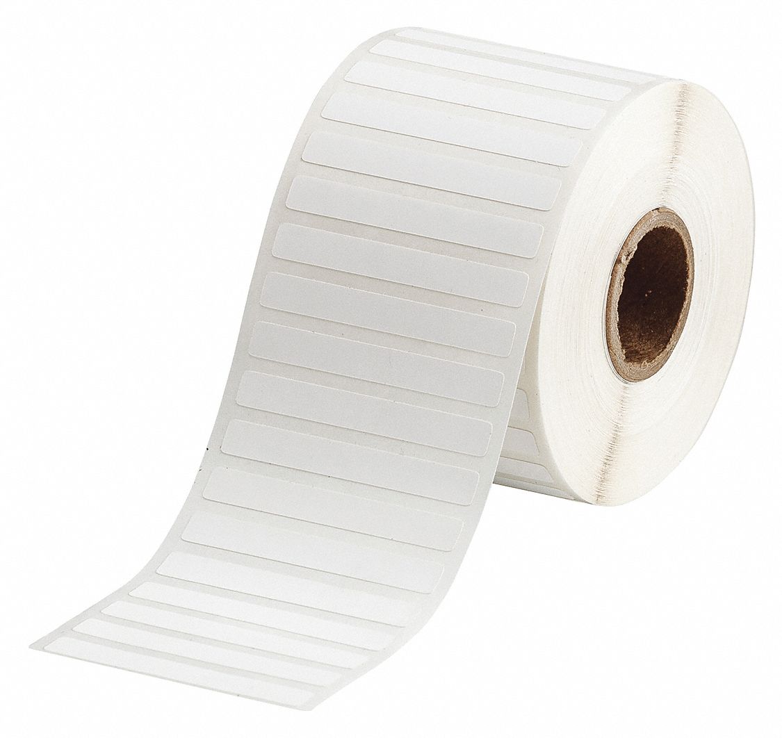 1/4 in x 2 in, Polypropylene, Pre-Cut Label Stock Roll - 56KG63|THT-151 ...