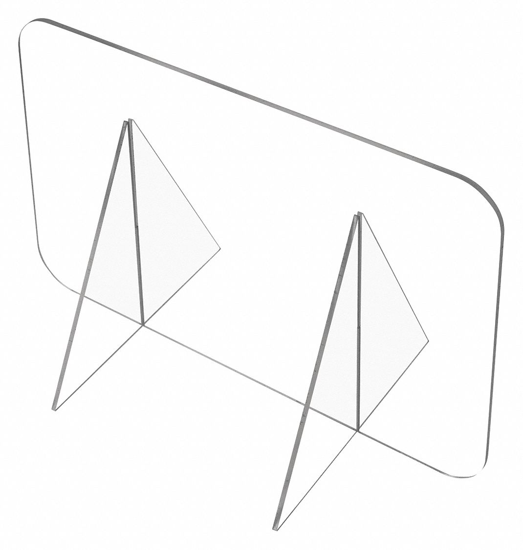 Plastic, 24 in Overall Ht, Self-Supported Clear Plastic Dividers ...
