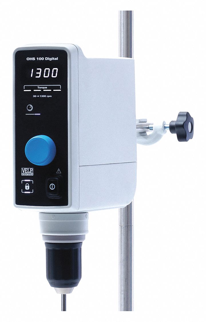VELP SCIENTIFIC, 1,300 RPM Max Speed, 100 N-cm, Overhead Mixer - 56LK84 ...