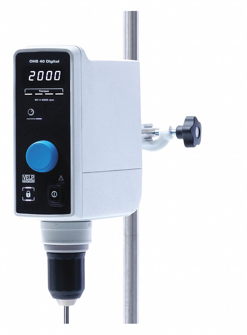 VELP SCIENTIFIC, 2,000 RPM Max Speed, 40 N-cm, Overhead Mixer - 56LK88 ...