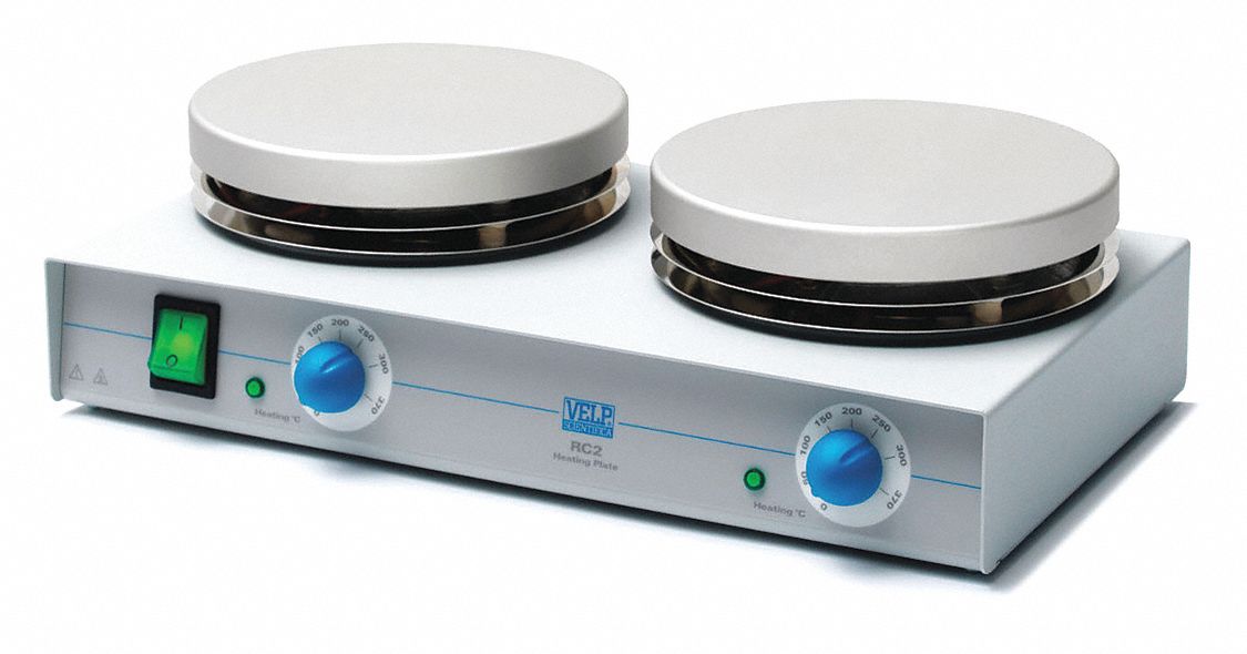 VELP SCIENTIFIC, 2 Positions, 5 1/4 in Plate Wd, Hot Plate - 56LK93 ...