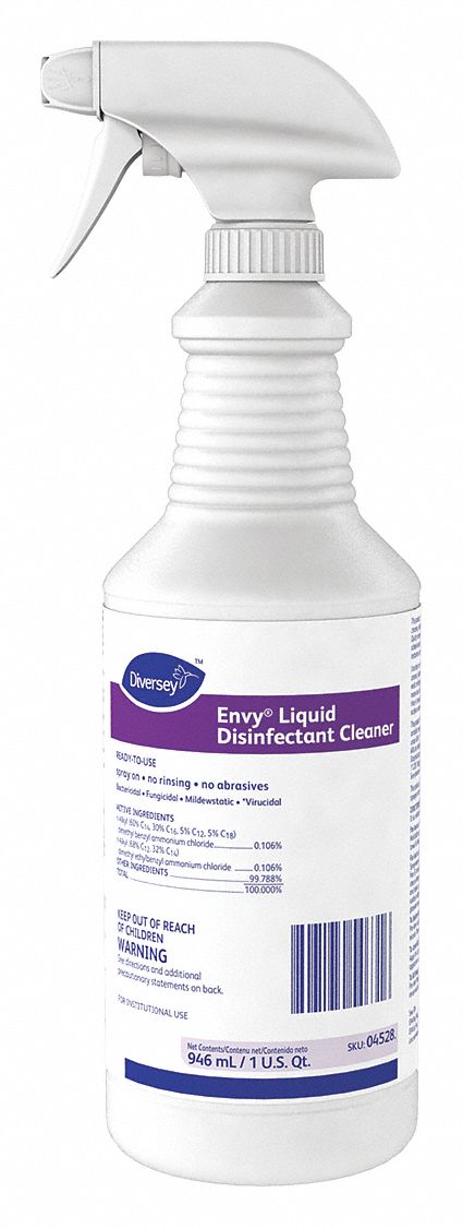 DIVERSEY Disinfectant Cleaner, 32 oz Container Size, Trigger Spray ...