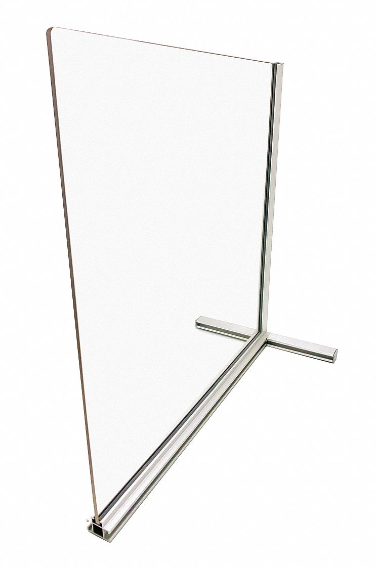 Acrylic, 24 in Overall Ht, Countertop Sneeze Guard - 56LM01|108C SHG-1 ...