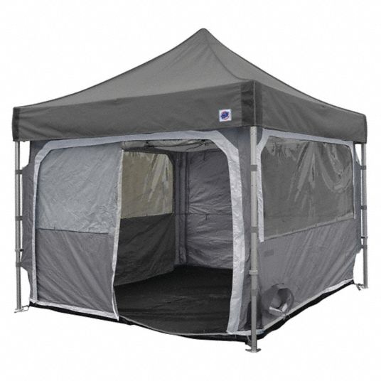 E-Z UP, 10 ft Overall Lg, 10 ft Overall Wd, Portable Medical Tent ...