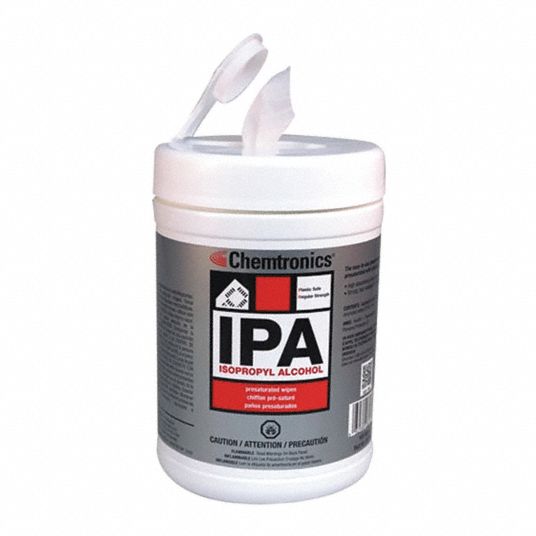 CHEMTRONICS, 100 ct Container Size, Wipe, Ipa Cleaning Wipes - 56LV06 ...