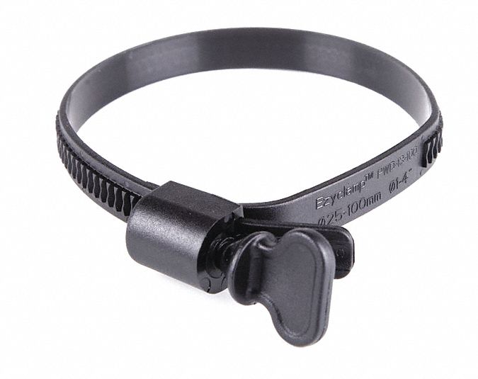 Plastic Worm Drive Hose Clamp,Wing Screw - Grainger