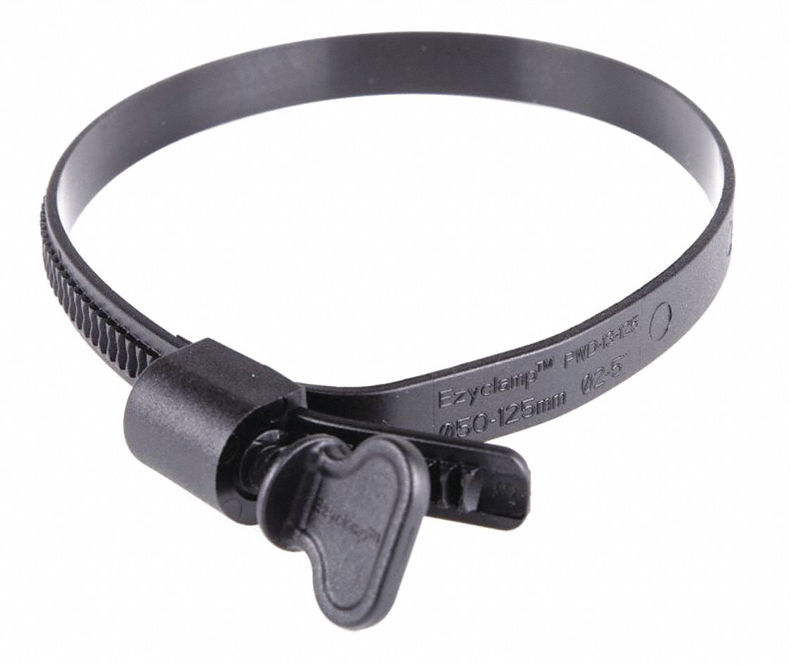 Plastic Worm Drive Hose Clamp,Wing Screw - Grainger