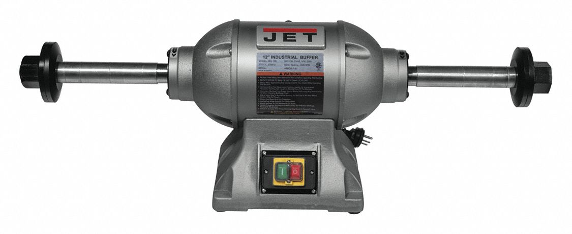 JET, 2 hp, 12 in Max Wheel Dia, Bench Buffers - 56LZ31|578412 - Grainger