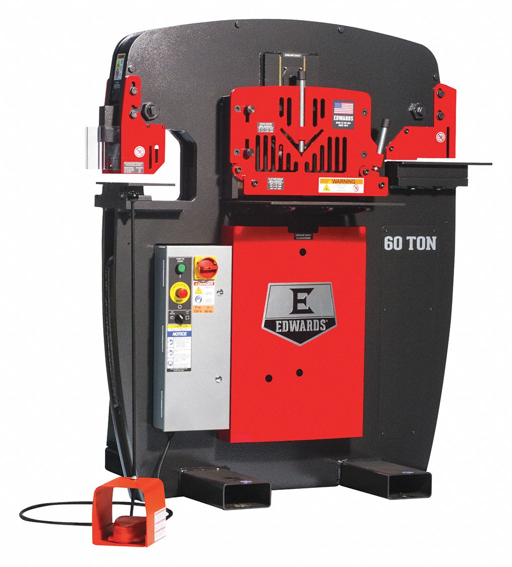 EDWARDS, 460V AC /Three-Phase, 4 Stations, Ironworker - 56LZ78|ED9-IW60 ...