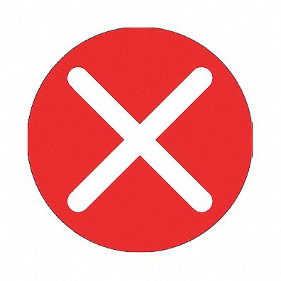 6 in x 6 in Nominal Sign Size, 0.036 in Thick, X Adhesive Sign - 56MC71 ...